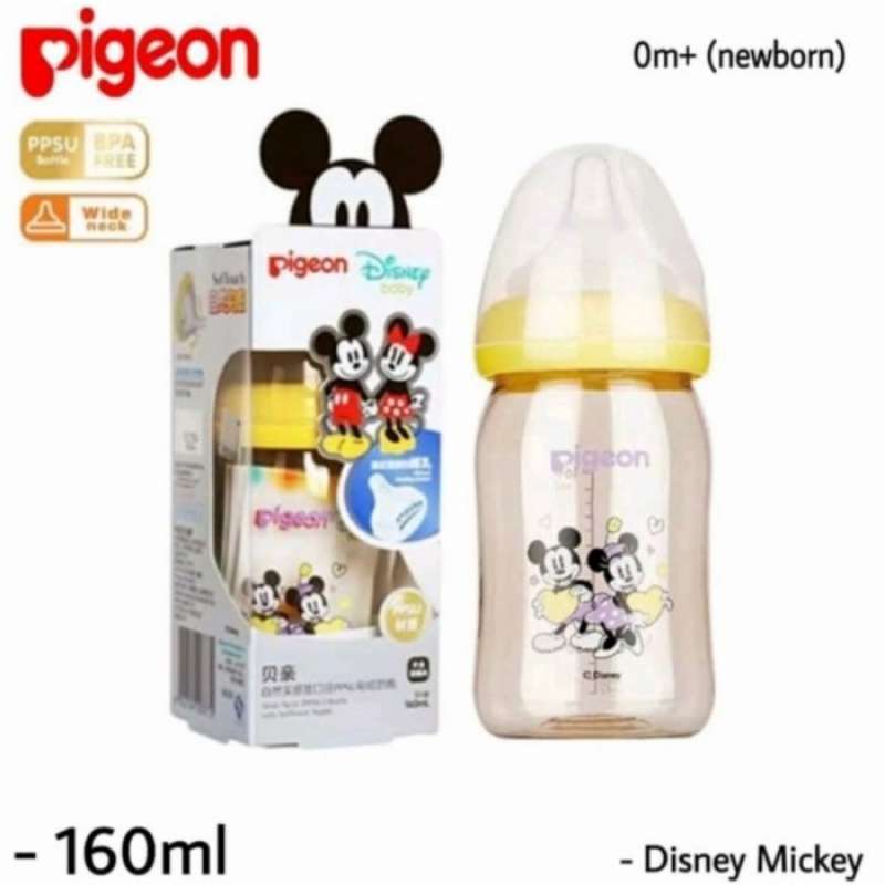 Promo Botol PPSU Pigeon Wide Neck 160 ML - Mickey - Multicolor Minnie Love___0-3 Bulan Diskon 31 ...