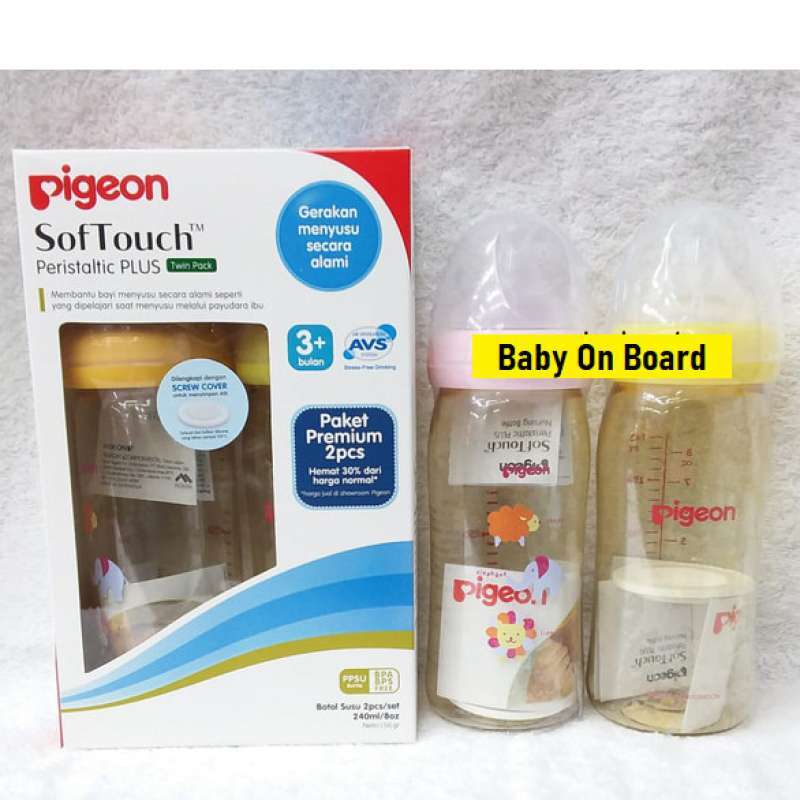 Promo Pigeon Botol PPSU 240ml with peristaltic plus nipple 2 Diskon 27% di Seller Luarbiasa Shop ...
