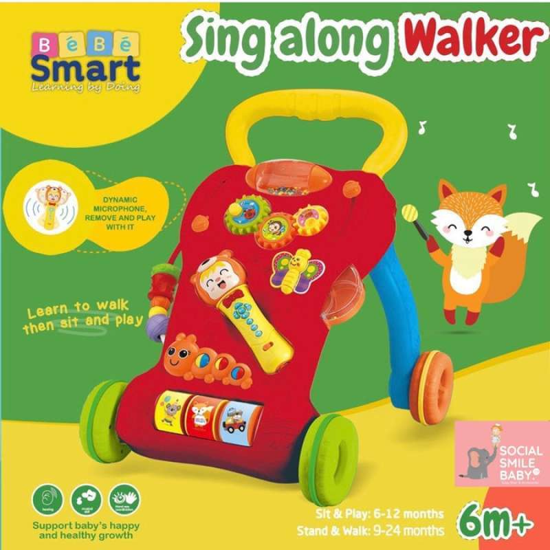 Promo SING ALONG BABY WALKER by bebe smart - Multicolor Merah Diskon 27 ...