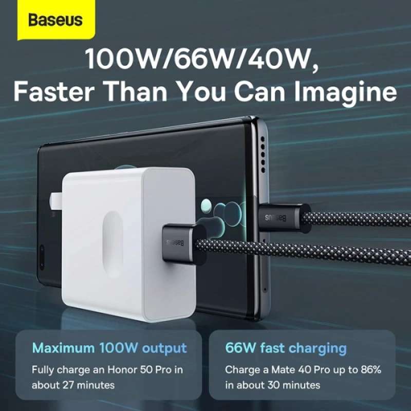 Promo Baseus Dynamic Series Kabel Data Usb To Type C 6a 100w Fast