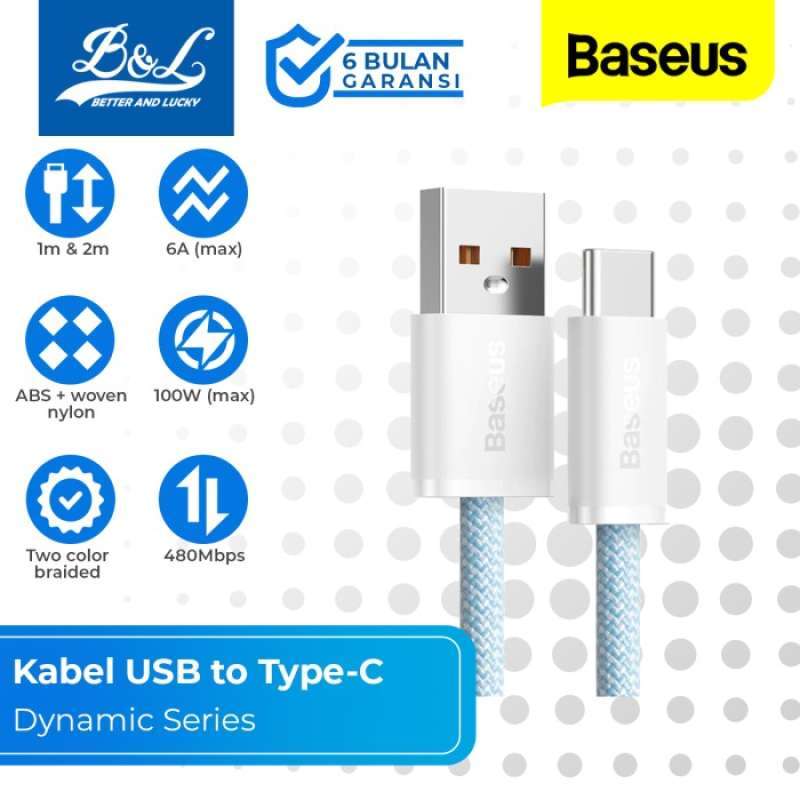 Promo Baseus Dynamic Series Kabel Data Usb To Type C 6a 100w Fast