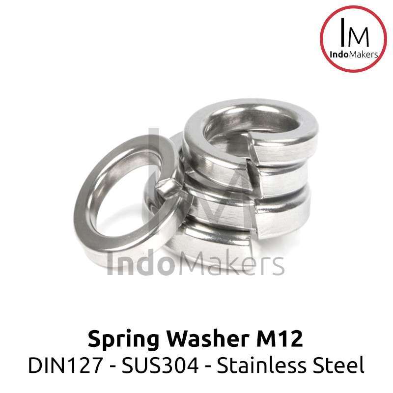 Jual DIN127 Spring Washer / Ring Per Stainless Steel SUS304 M12 di ...