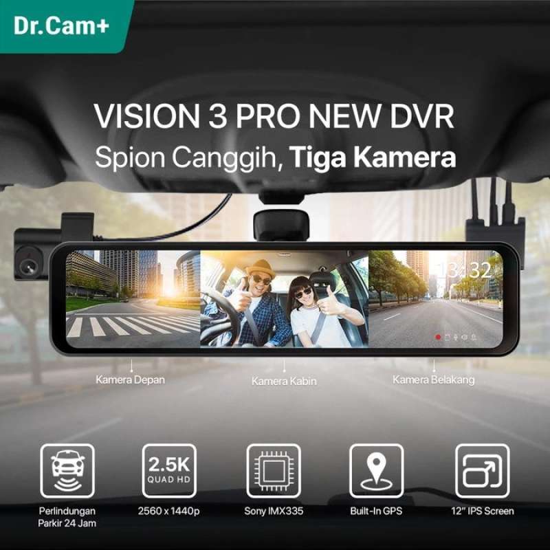 Promo VISION 3 PRO SPION DASH CAM VISION 3 PRO MIRROR DASHCAM 3 KAMERA ...
