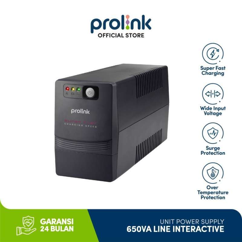 Jual Prolink Ups Pro700sfc Super Fast Charging Line Interactive 650va ...