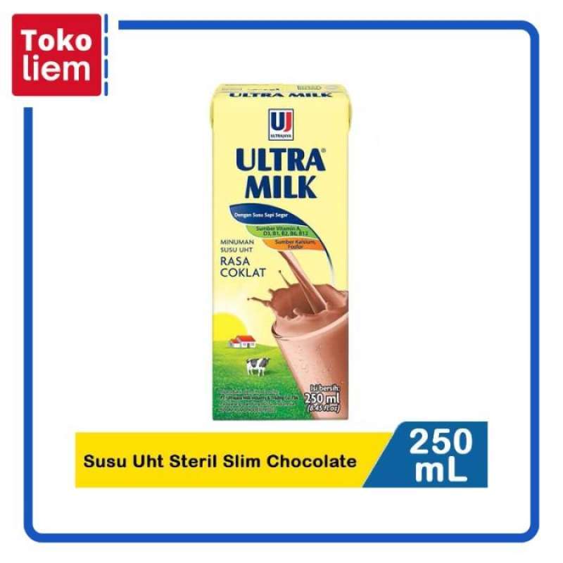 Jual Ultra Susu Uht Steril Slim Chocolate 250Ml di Seller Toko Liem ...