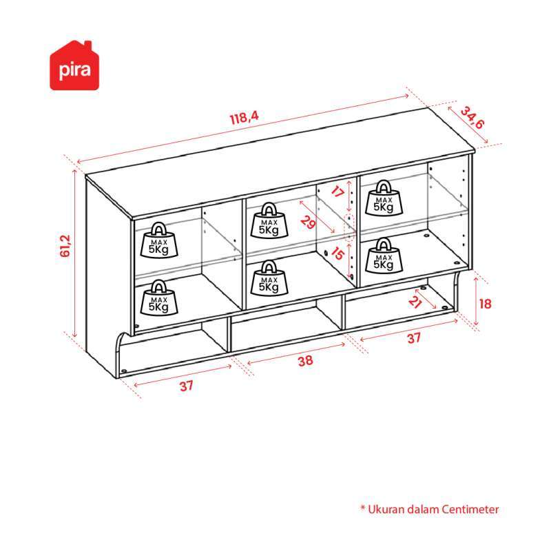 Promo PIRA METROPOLIS OX - ARUNA KC WU120G SRB Rak Gantung Dapur ...