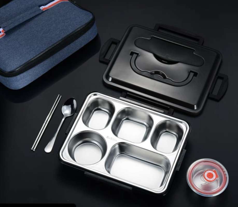 Promo KOTAK MAKAN 5 SEKAT / LUNCH BOX STAINLESS TAHAN PANAS DAN ANTI ...