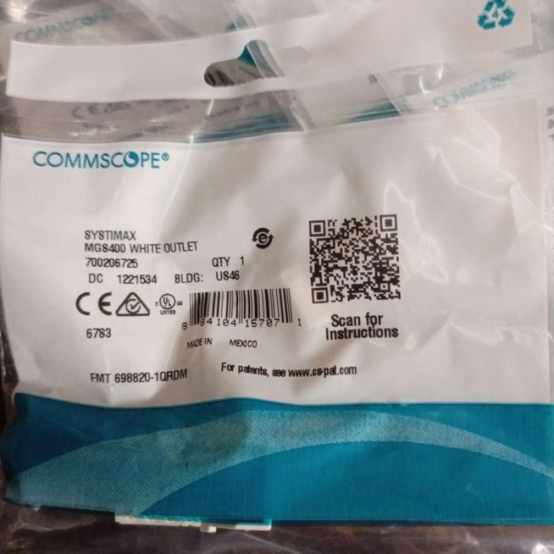 Promo Modular Comscope Systimax Cat6 Putih Mgs400 Diskon 9% Di Seller ...