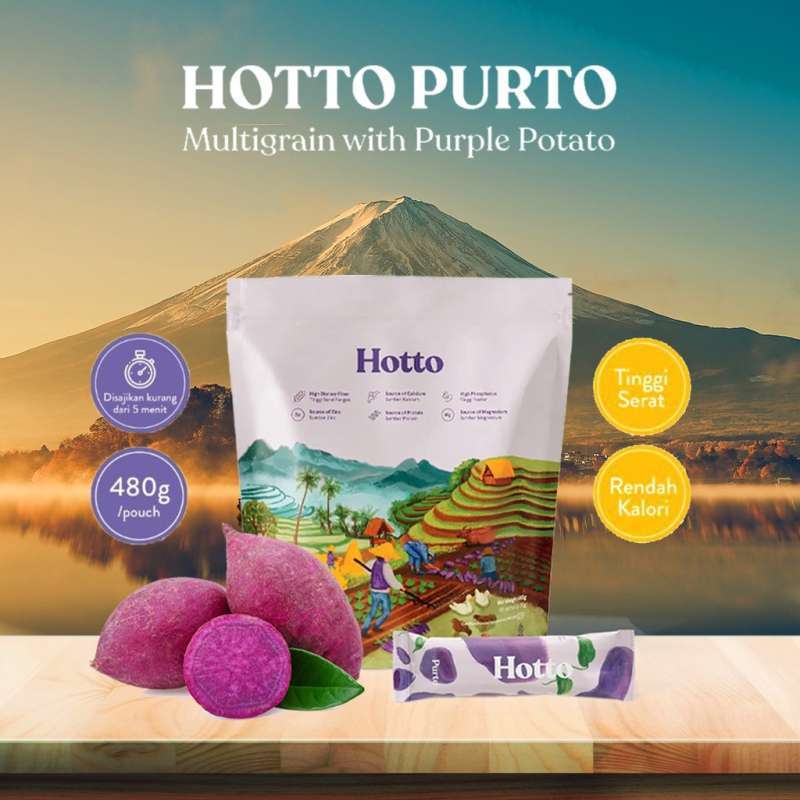 Jual Hotto Purto Ubi ungu Multigrain Oat Beta Glucan Bantu Cegah Gerd ...