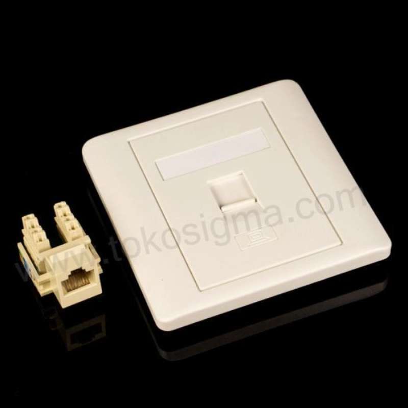 Promo Papan Faceplate Single Port 1 Gang + Rj 45 Rj45 Lan Jek Modular ...