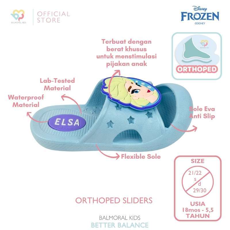 Jual Balmoral Kids Easy Dry Clogs Anak Girls Disney Frozen 21 - 30 Fz ...