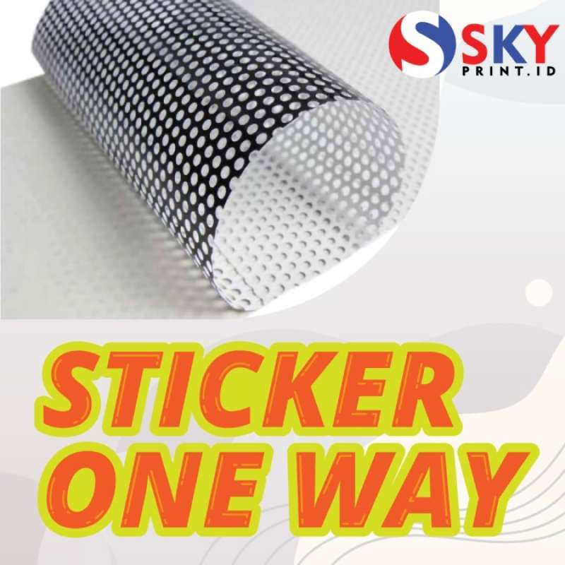 Promo CETAK/PRINT STICKER One Way Vision untuk Kaca Toko , Rumah atau ...
