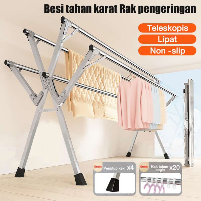 Promo Jemuran baju stainless lipat besi Diskon 52% di Seller RMJ ...