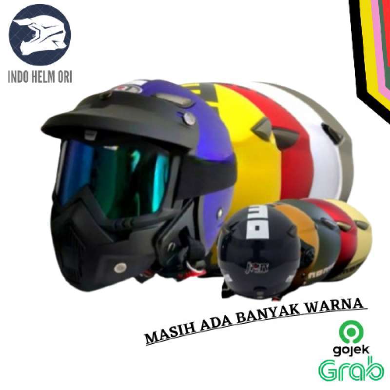 Promo Terbaru Helmet / Helm Cakil Retro Jpn Momo Full Face Google Mask ...