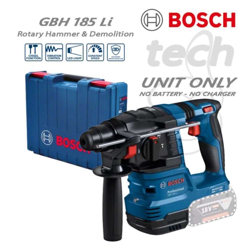 Promo Bor Beton Baterai Cordless Rotary Hammer Demolition Bosch Gbh 185 ...