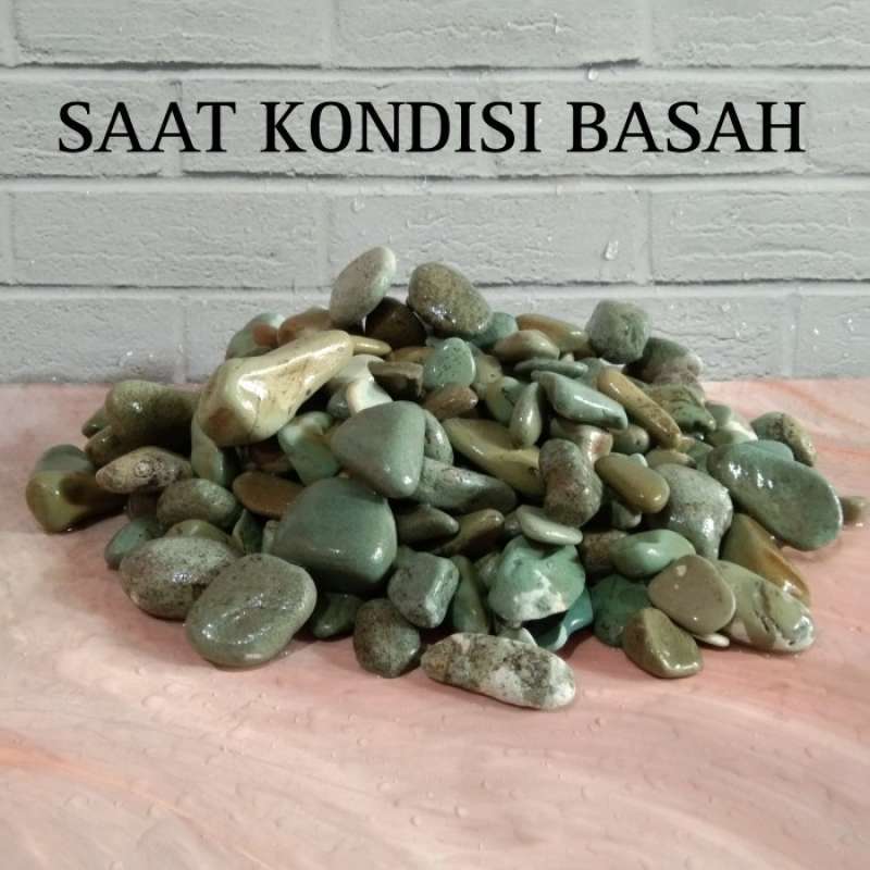 Promo Batu Hias Taman Batu Hijau Muda Kemasan 1 Karung Diskon 23% di ...