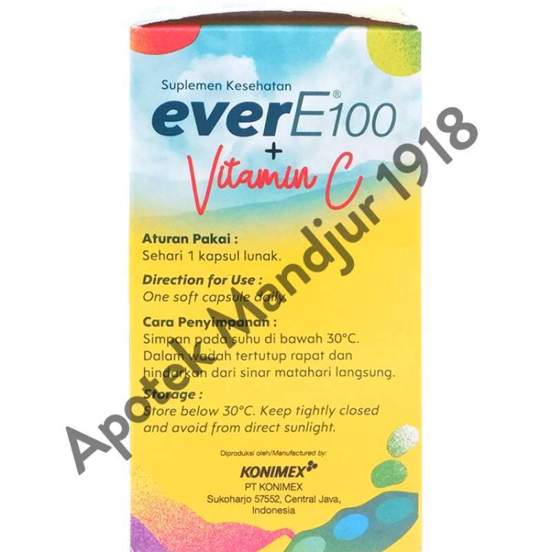 Jual Ever E 100 + Vitamin C 30 Kapsul - Suplemen Vitamin E dan C di ...