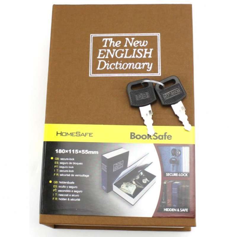 Promo Safety Box Brankas Mini Penyimpanan Model Buku Uang Emas Kotak ...