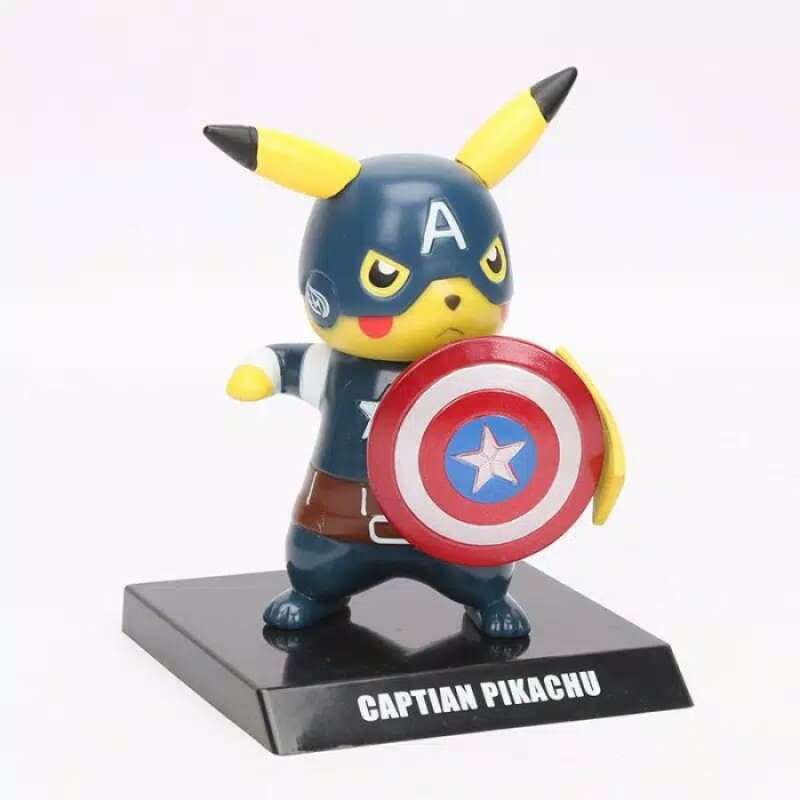 Promo Action Figure Pokemon Pikachu Cosplay Avenger Captain America ...