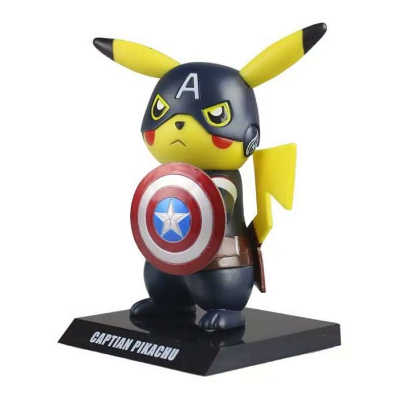Promo Action Figure Pokemon Pikachu Cosplay Avenger Captain America ...