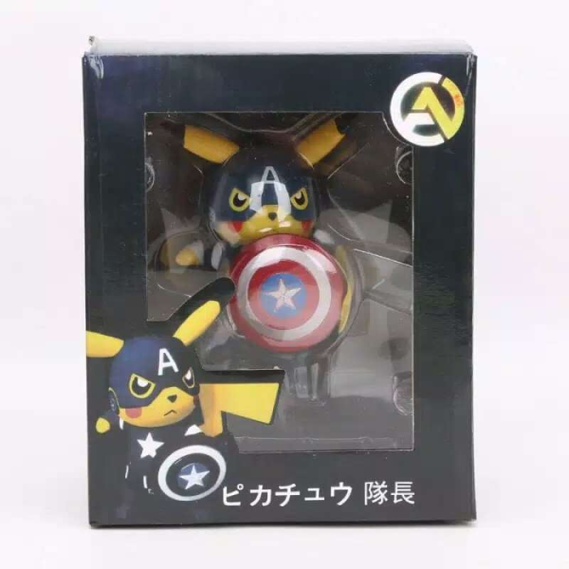 Promo Action Figure Pokemon Pikachu Cosplay Avenger Captain America ...