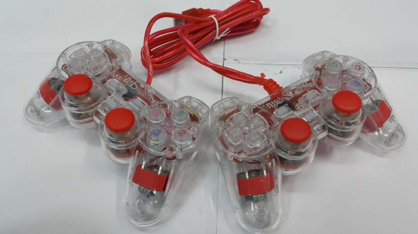 Promo Game pad double transparan stik analog usb Diskon 9% di Seller ...
