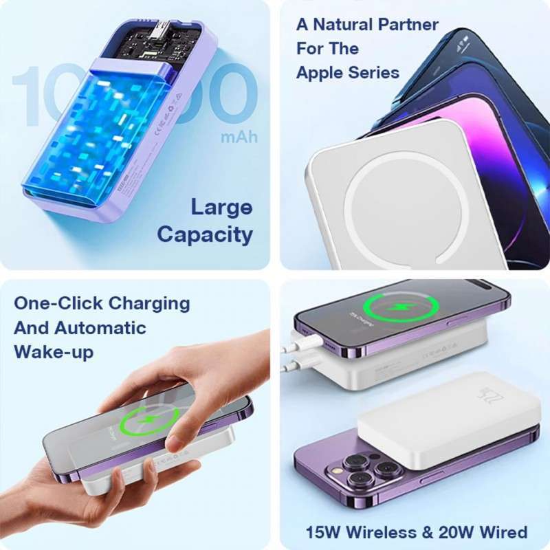 Jual EYD Magnetic Powerbank 5000mAh PD Wireless Charging di Seller ...