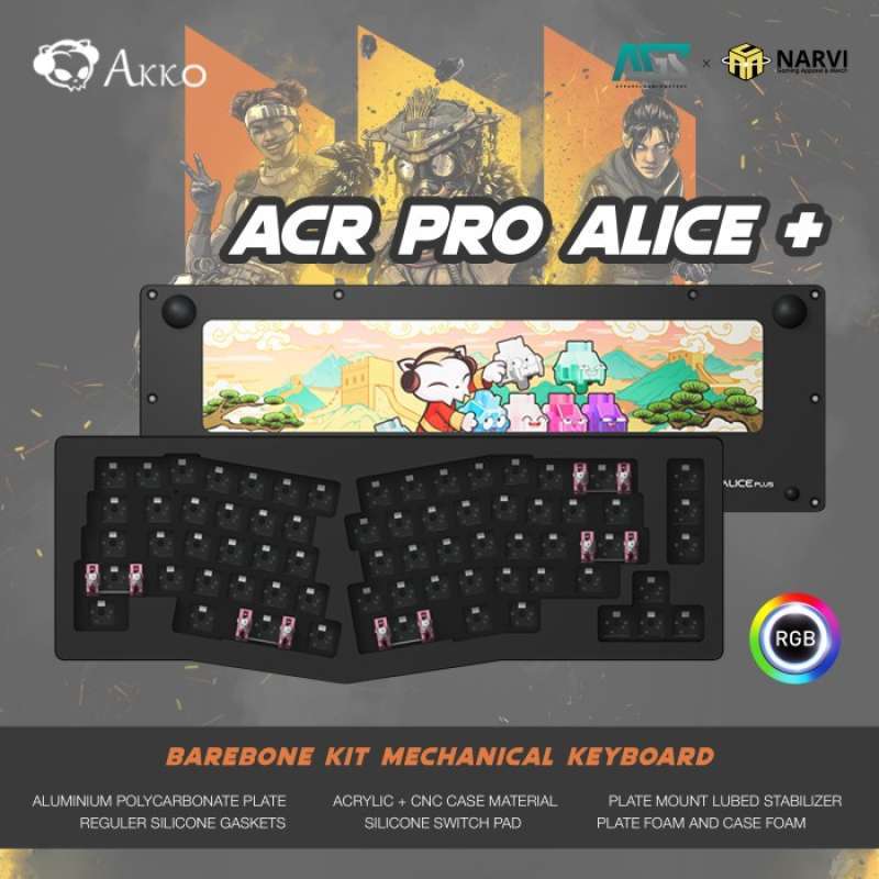 Promo Akko Acr Pro Alice Plus Barebone - Gaming Keyboard Diskon 9% Di ...