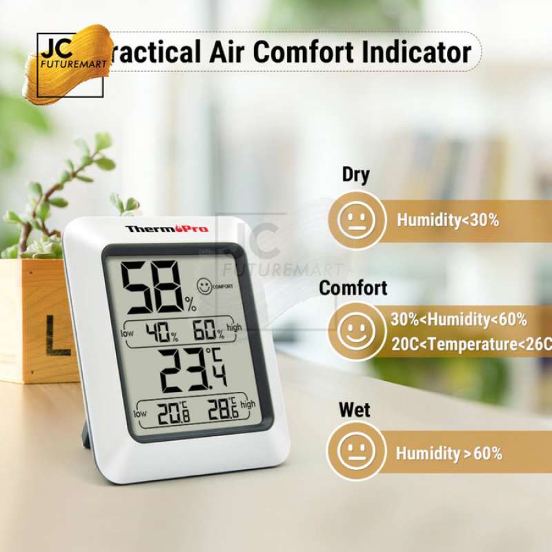 Promo Thermopro Thermometer Hygrometer Humidity Termometer Suhu Ruang Tp50 Diskon 9 Di Seller