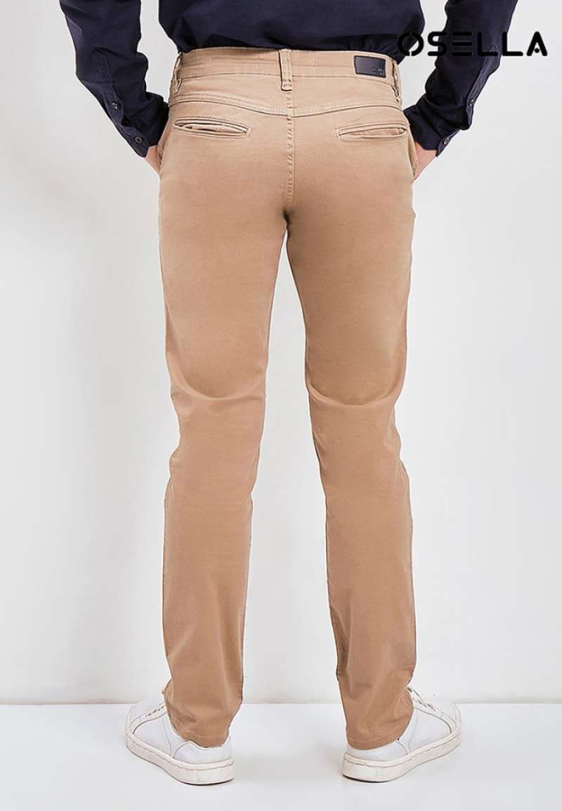 Jual Osella - Celana Chinos Pria Warna Sage Green 208p202266 - 30 Pale Gold Di Seller Premier ...