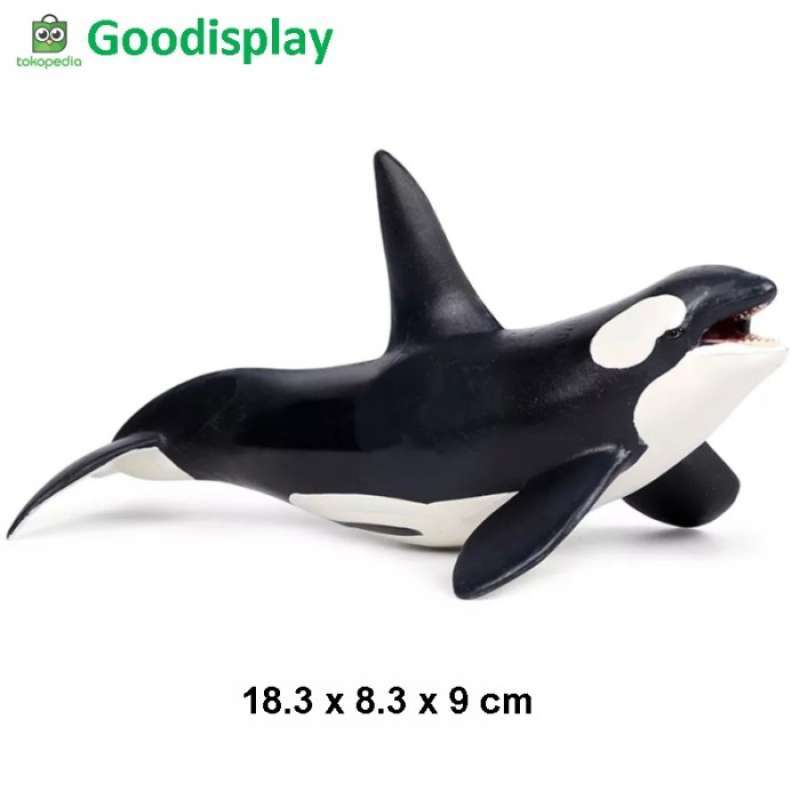Promo mainan model miniatur hewan laut animal ikan paus orca killer ...