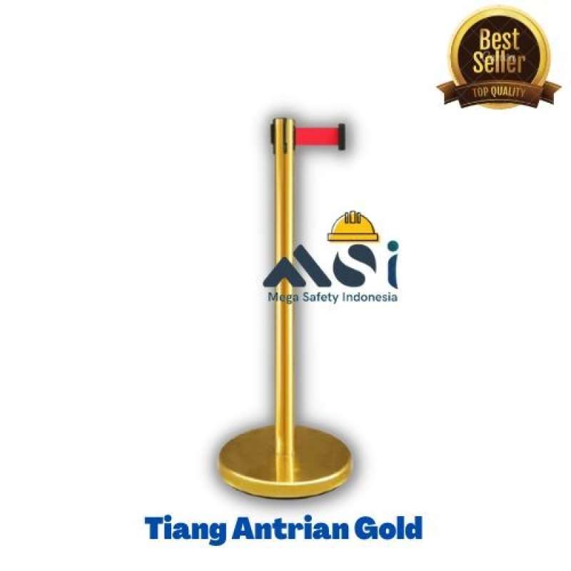 Promo Tiang Antrian Pembatas Stainless Gold Diskon 23% Di Seller Gamora ...