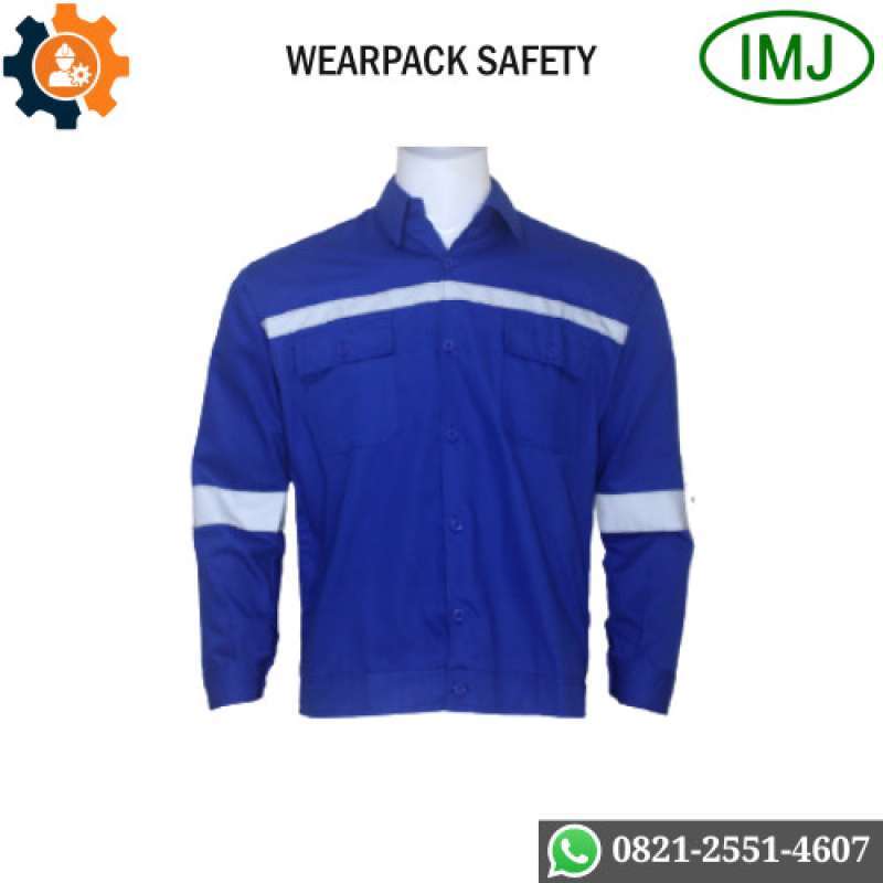 Promo Wearpack Biru Navy / Seragam Proyek Tambang / Baju Kerja Diskon ...