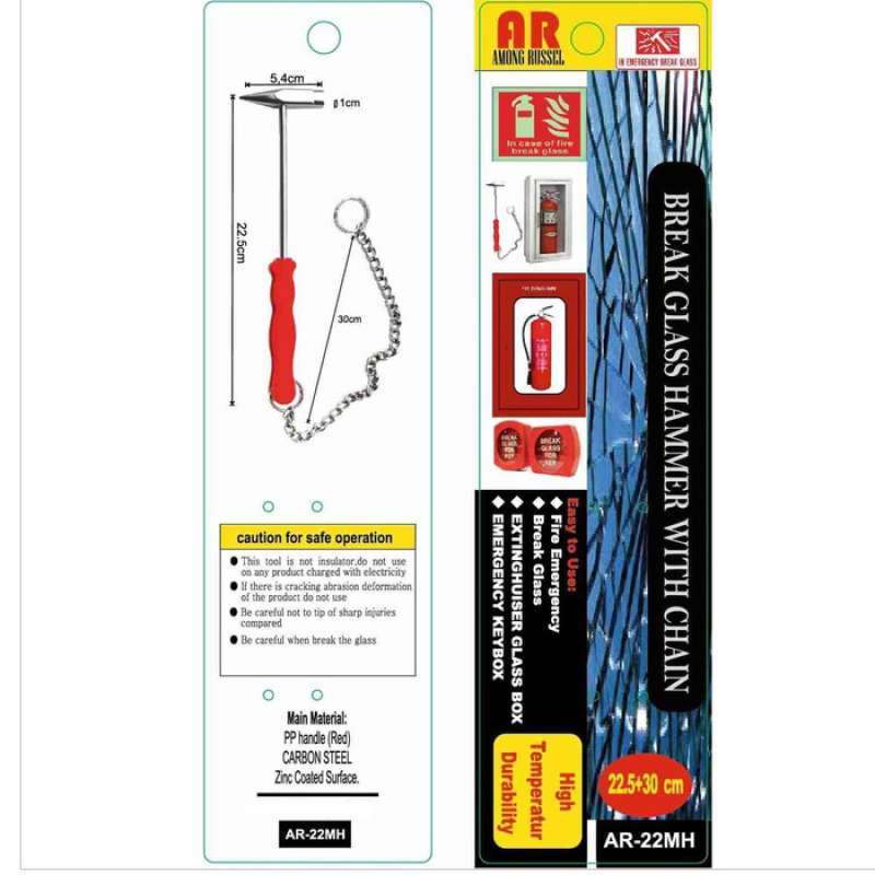 Promo Hammer Break glass Tipe AR22MH (palu pemecah kaca darurat) Diskon ...