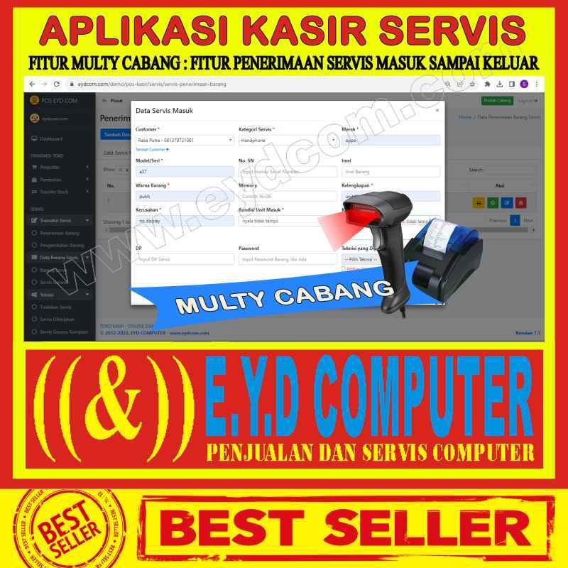 Jual SOURCE CODE APLIKASI POS KASIR SERVIS BERBASIS WEB MANAJEMEN JASA SERVIS HP & KOMPUTER ...