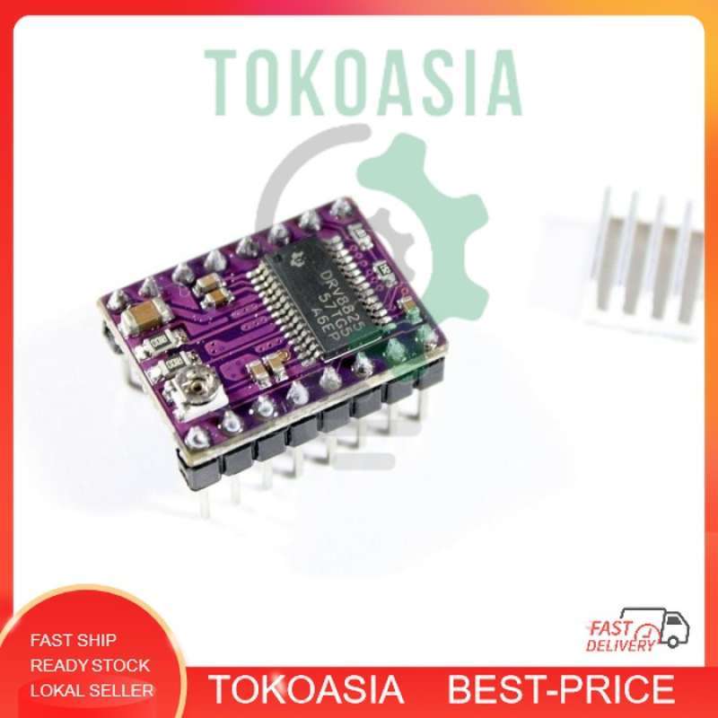 Jual DRV8825 Stepper Motor Driver Module with Heat Sink di Seller ...