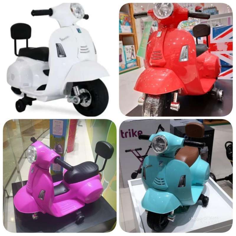 Jual Vespa Motor Anak Elc - Mainan Vespa Motor Anak Pmb Original ...