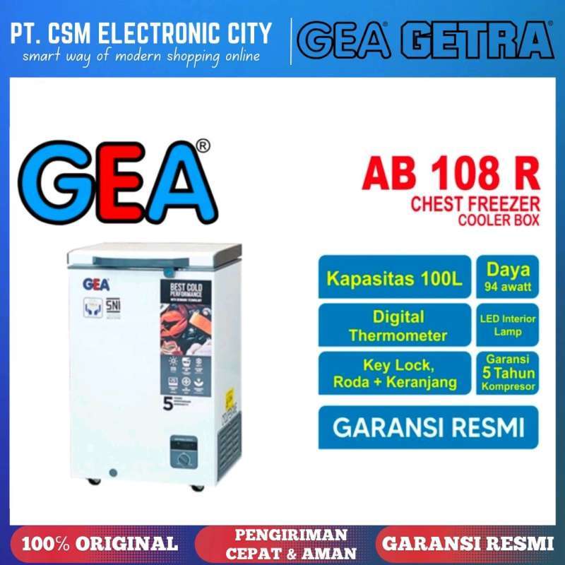 Jual GEA AB-108R [100 L] CHEST FREEZER COOLER BOX [GARANSI RESMI] di ...