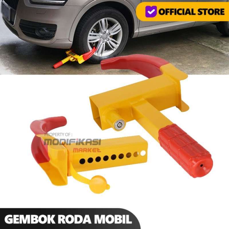 Promo KUNCI GEMBOK RODA MOBIL PENGAMAN BAN MOBIL PARKIR ANTI DEREK BESI ...