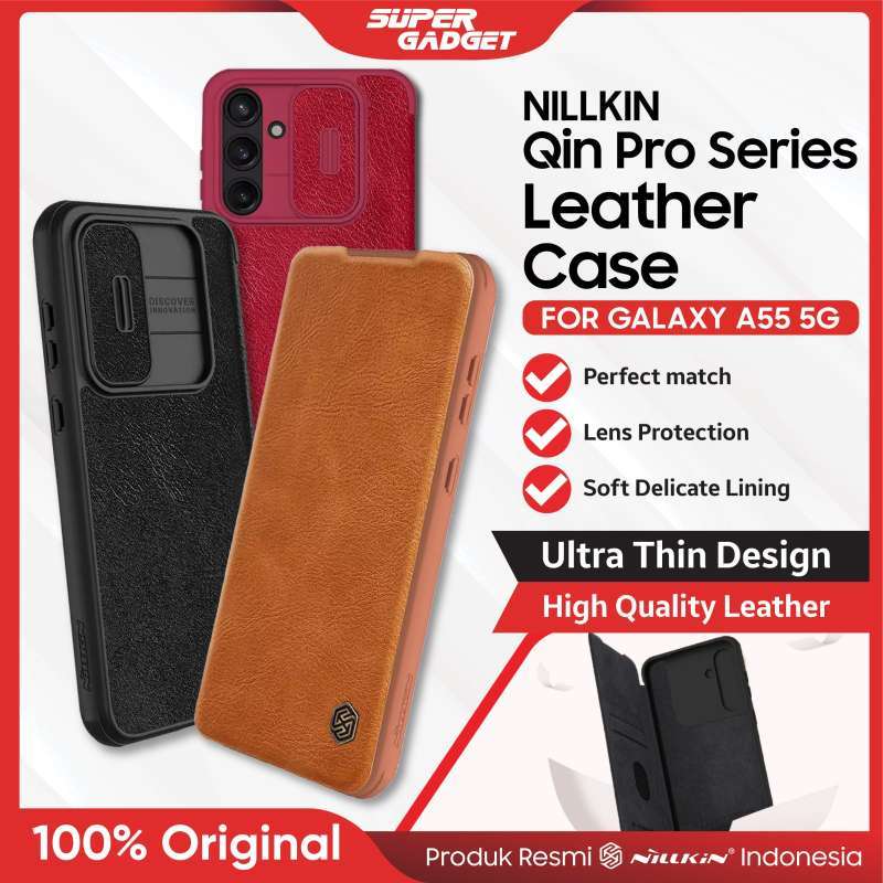 Jual Case Nillkin Qin Pro Leather Flip Camera Slide Samsung Galaxy A55 ...