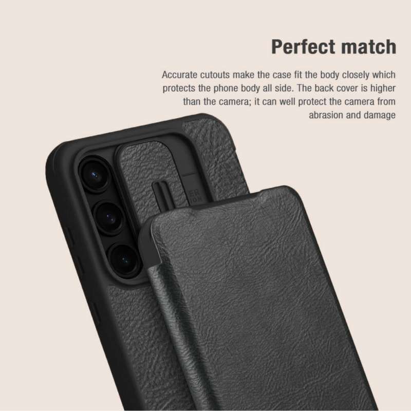 Jual Case Nillkin Qin Pro Leather Flip Camera Slide Samsung Galaxy A55 ...