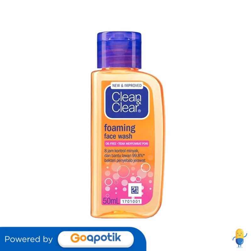 Jual CLEAN & CLEAR FOAMING FACIAL WASH 50 ML BOTOL di Seller Apotek ...