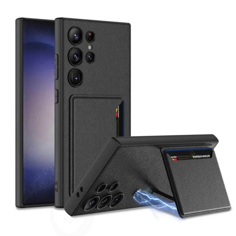 Promo Case Samsung Galaxy S24 Ultra S24 Plus S24 Leather Slot Kartu Gkk ...