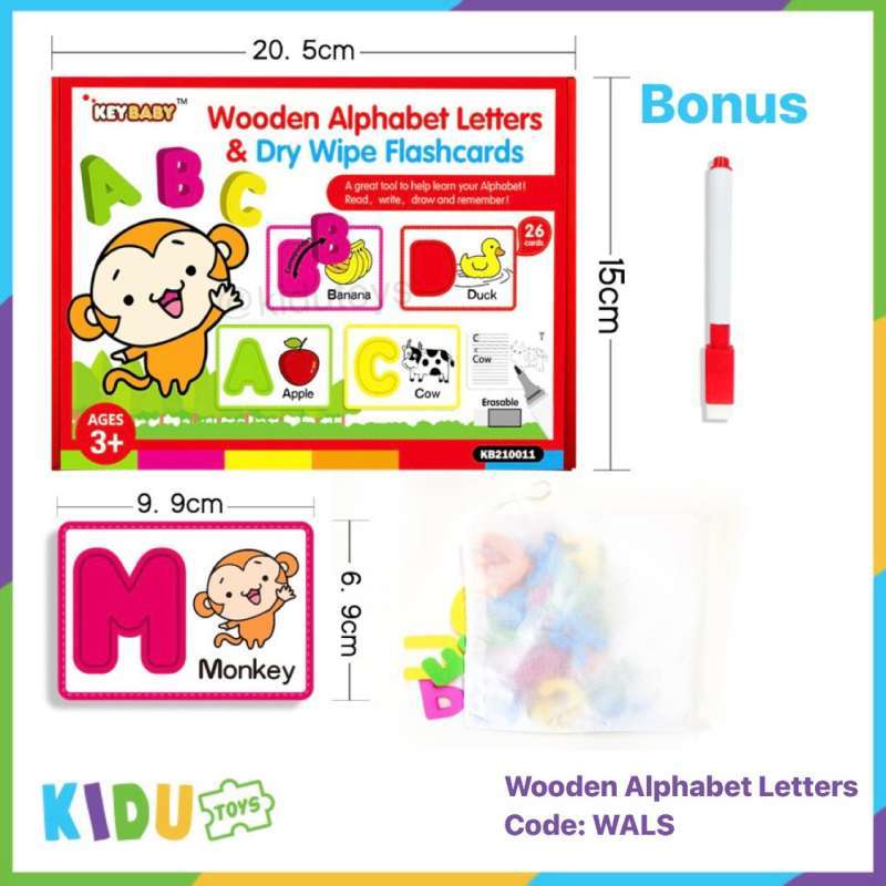 Promo Mainan Edukasi Anak Alphabet Huruf Wipe and Clean Flash Card ...