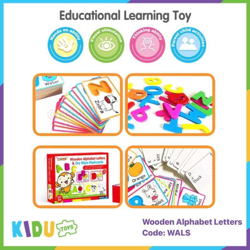 Promo Mainan Edukasi Anak Alphabet Huruf Wipe and Clean Flash Card ...
