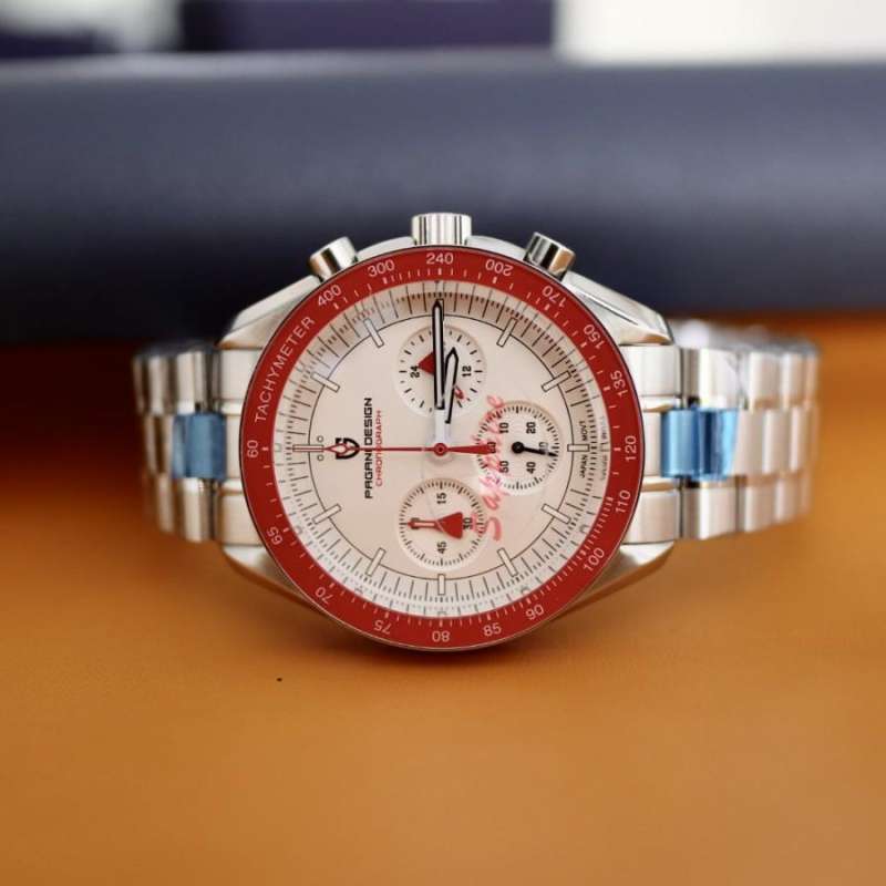 Jual Pagani Design Speedmaster Pd1701 Merah Putih V5 - Bezel Hitam Di ...