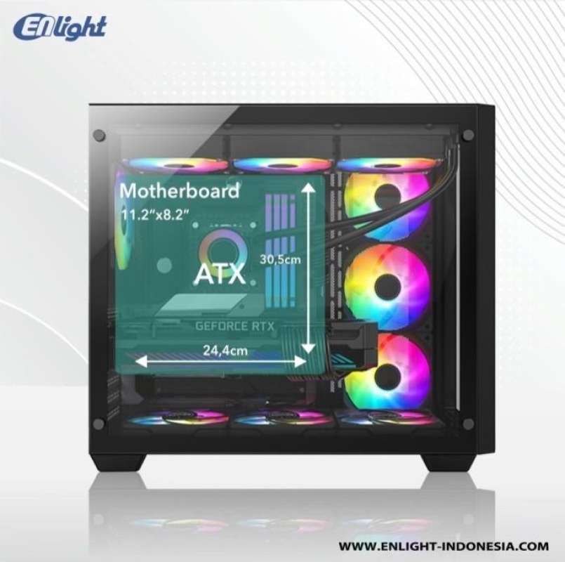 Jual Casing Gaming Enlight Z7 - Atx Gaming Case Support 360mm ...