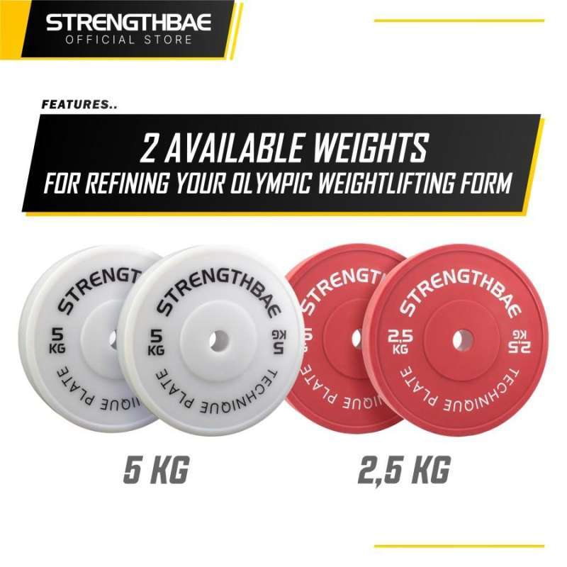 Jual Technique Bumper Plate Strengthbae Rubber Weight Plates Plat Beban ...