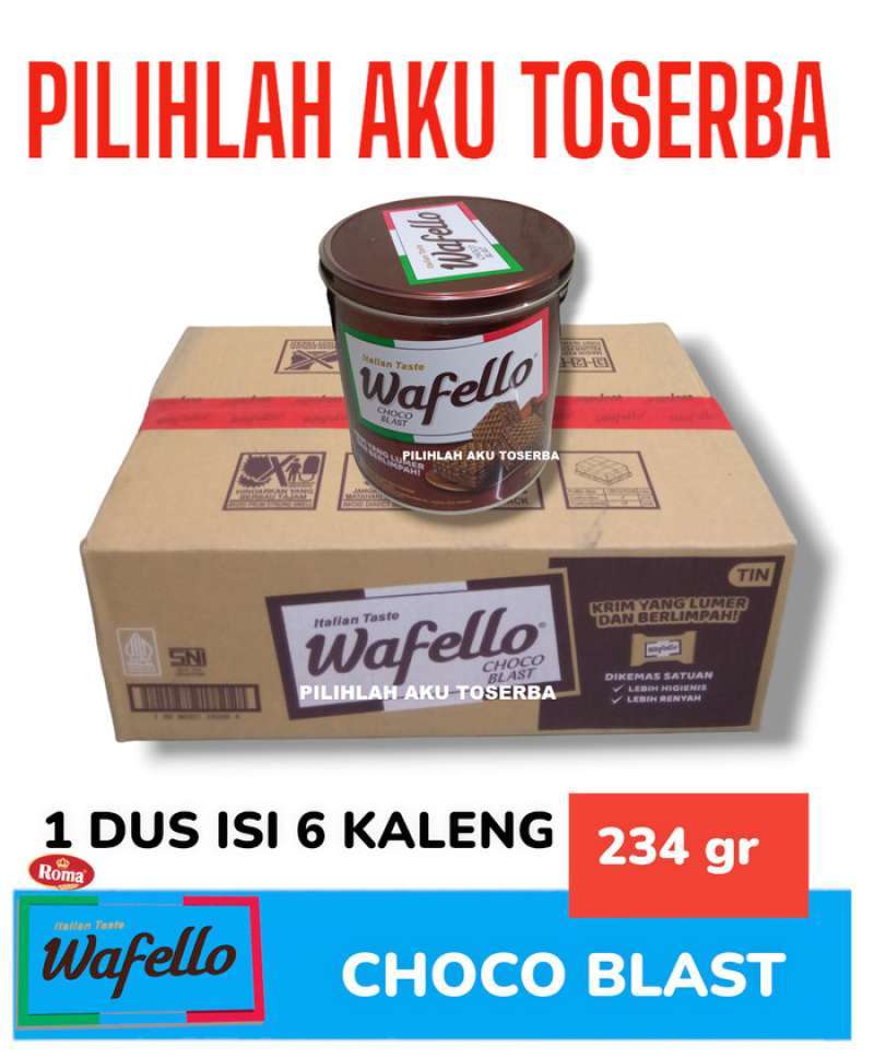 Promo Roma Wafello Choco Chocolate Kaleng - ( Harga 1 Dus ) Diskon 12% ...