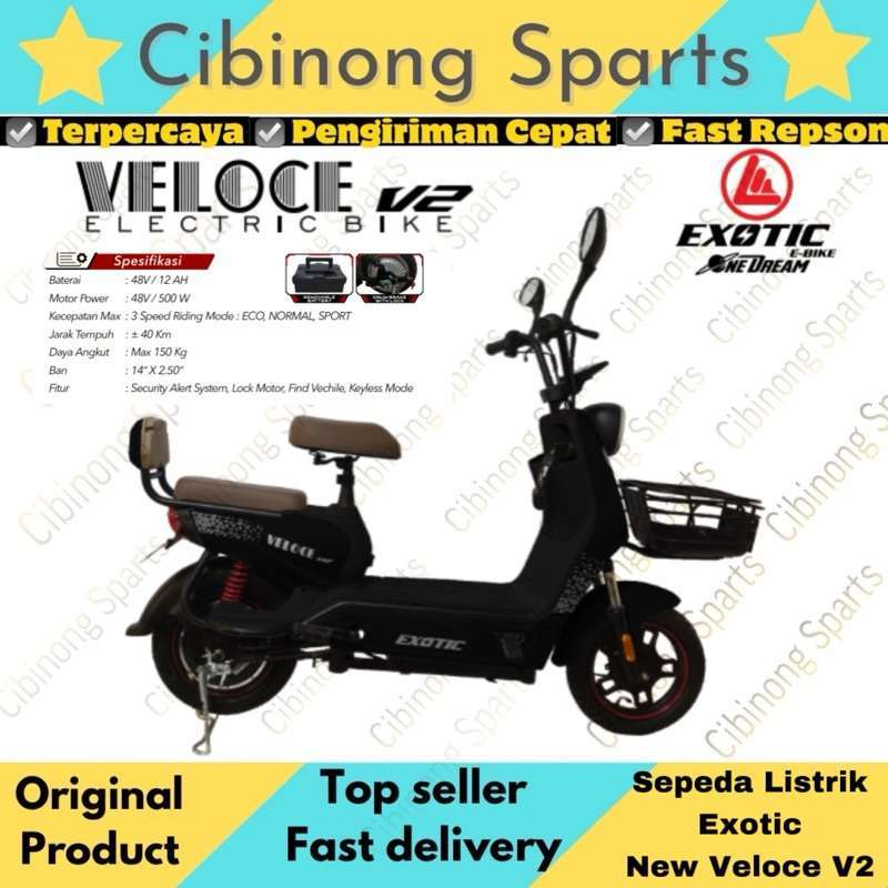 Jual Sepeda Listrik Motor Listrik Exotic New Veloce V2 500watt New ...